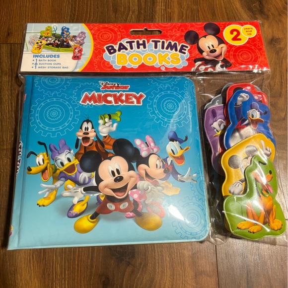 Toys | Nwt Mickey Mouse Baby Toddler Bath Book Suction Cups | Poshmark